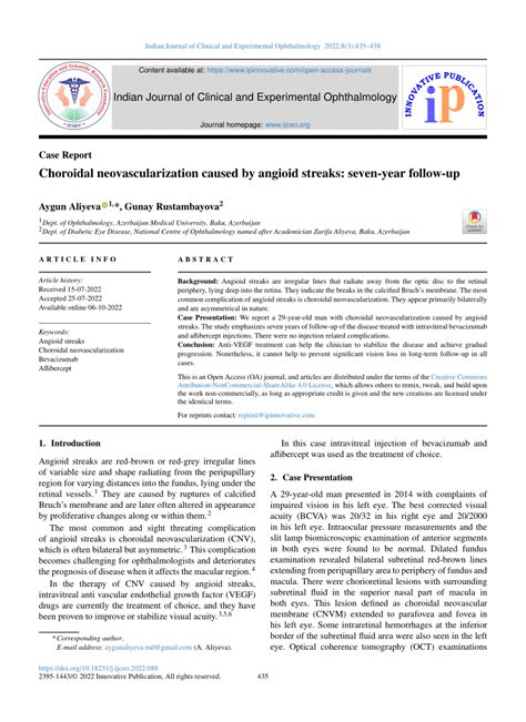 Pdf Choroidal Neovascularization Caused By Angioid Streaks Seven