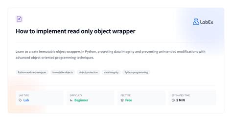 How To Implement Read Only Object Wrapper Labex