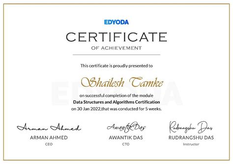 Shailesh Tamke On Linkedin Successfully Completed Data Structures And
