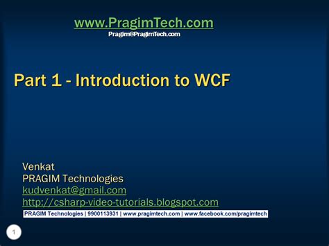 Sql Server Net And C Video Tutorial Part 1 Introduction To Wcf