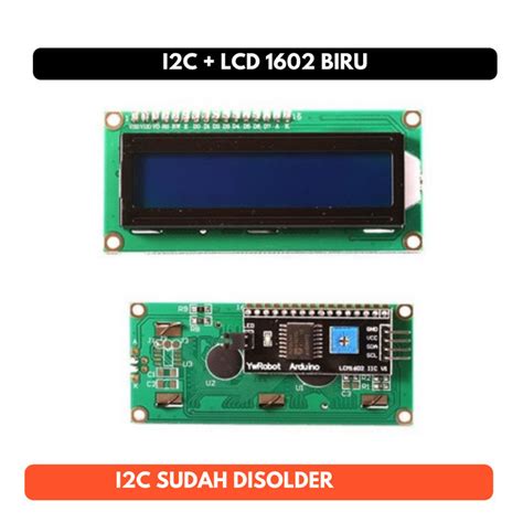 Jual I2c Lcd 1602 16x2 Background Biru Tulisan Putih 2x16 Sudah Solder Shopee Indonesia