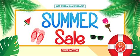 쇼핑 판매를 위한 해변 우산과 열 대 잎 배경 여름 판매 배너 템플릿입니다 배너 디자인입니다 포스터 카드 웹 배너 벡터 일러스트