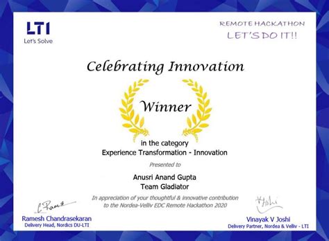 Anusri Gupta On Linkedin Innovation Hackathon Remotehackathon Workfromhome Lti Nordics