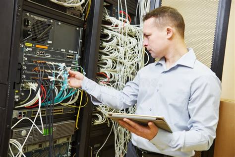Network Engineer Admin At Data Center Stock Image Image Of Digital Computer 65275039