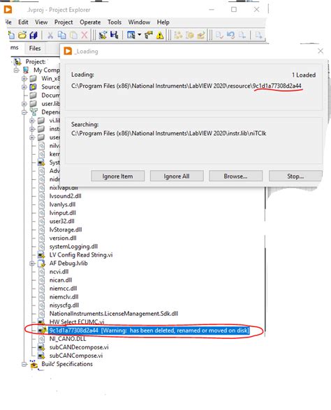 missing dependency in lv project ni license manager component ni