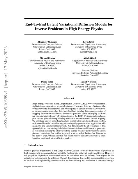 Pdf End To End Latent Variational Diffusion Models For Inverse
