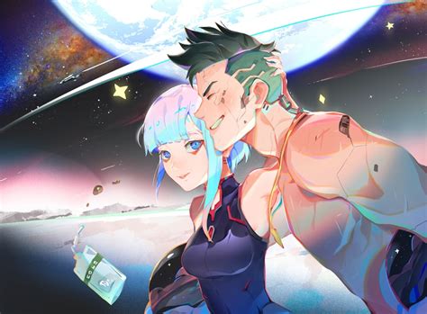 Lucy And David Martinez Cyberpunk And 1 More Drawn By Bleble Danbooru