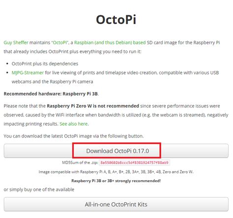 install octopi on raspberry pi octoprint install guide 3d print