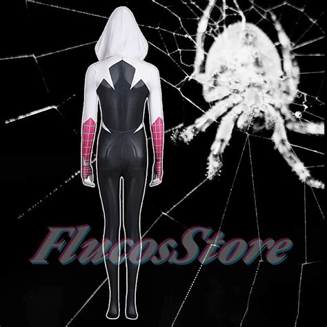 Spider Man Gwen Stacy Cosplay Costume Gwen Jumpsuit Gwen Bodysuit Halloween Carnival Party