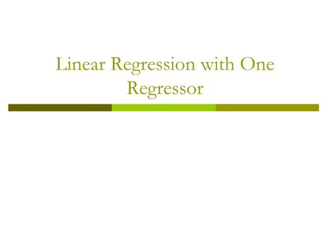 Ppt Linear Regression With One Regressor Powerpoint Presentation Free Download Id9227668