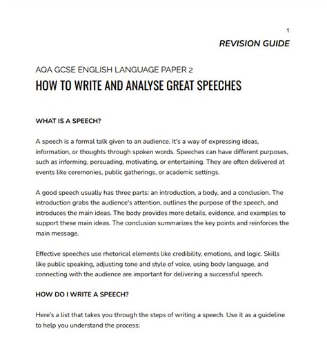 How To Write And Analyse Great Speeches Aqa Gcse English Language Paper 2 Teaching Resources