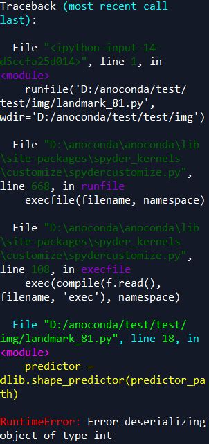 An Error Appeared When Running The Demo · Issue 5 · Codenikoshapepredictor81facelandmarks