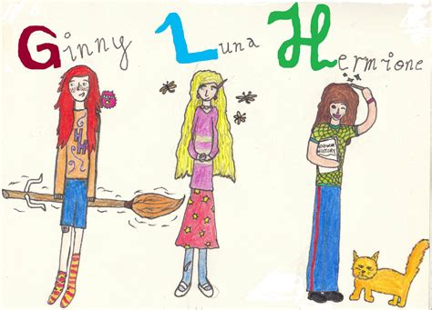 Ginny Weasley Luna Lovegood And Hermione Granger By Zhalar On Deviantart