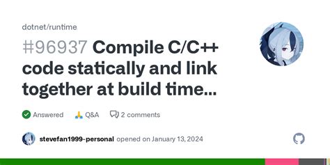 Compile Cc Code Statically And Link Together At Build Time For Nativeaot · Dotnet Runtime