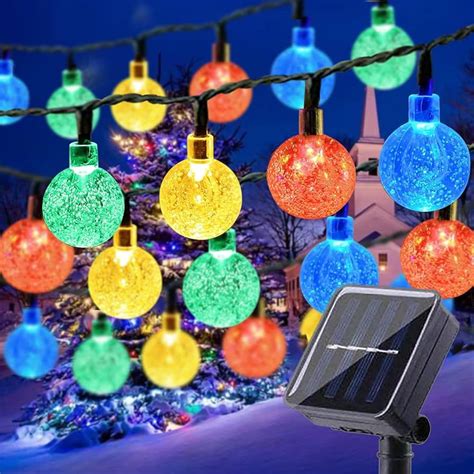 Uk String Of Outdoor Globe Lights String Lights 20m Warm White Led