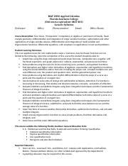 MAT Applied Calculus Course Overview Course Hero