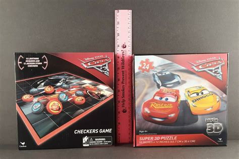 Disney Pixar Cars 3 Super 3d Puzzle 18”x12” Lightning Mcqueen And Checkers Cars 3 Ebay