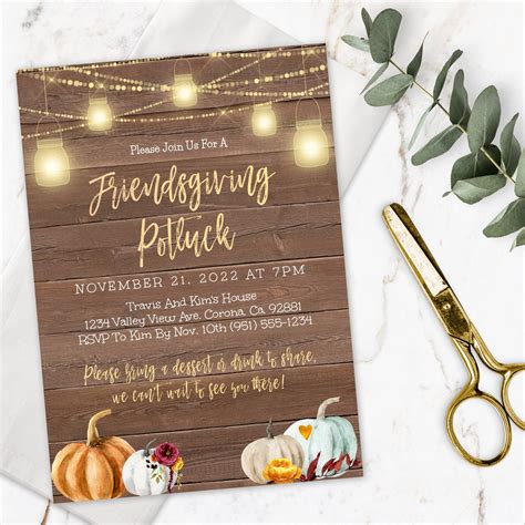 Etsy Friendsgiving Invitations At Frederick Art Blog