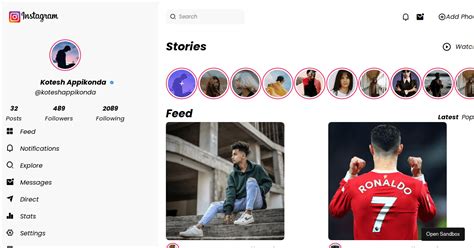 Instagram Clone Project Codesandbox