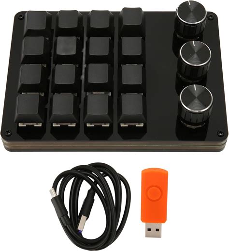 Programmable Keypad Mini Mechanical Hot Swappable Keypad With Keys Knobs With Meter USB