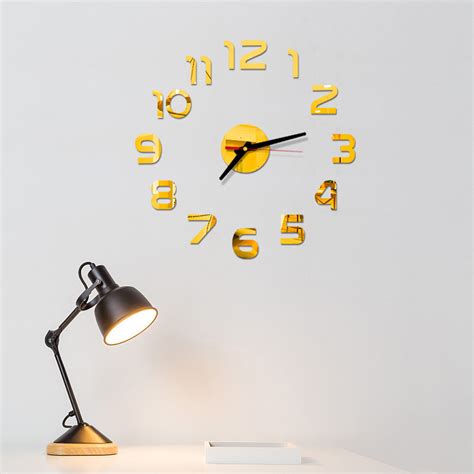 Digital Wall Clock Battery Operated Silent Clock Diy Wall Clock 3d