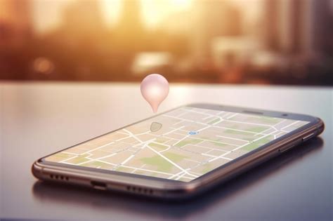 Premium AI Image A Smartphone With A Map On The Screen That Says City