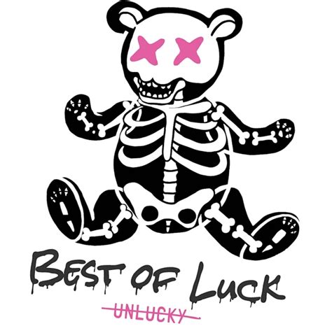 骷髅小熊剪影印花 花瓣网