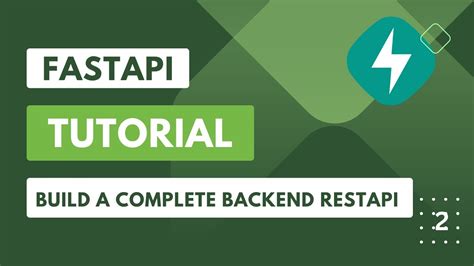 Fastapi Tutorial Building A Backend Restapi With Python Youtube