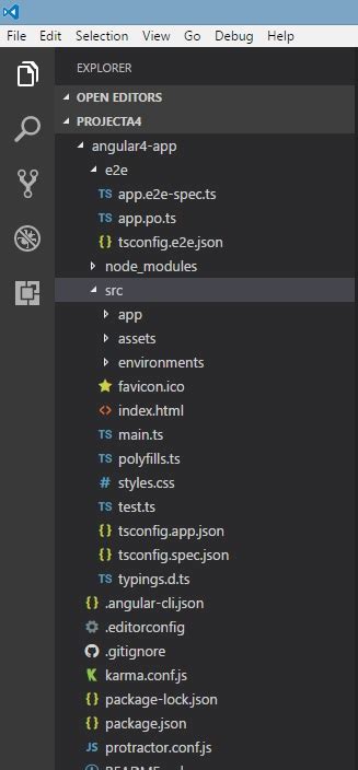 W3schools Angular 4 Project Setup
