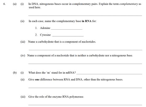 Leaving Cert Biology Genetics Dna And Evolution In Dna Nitrogenous