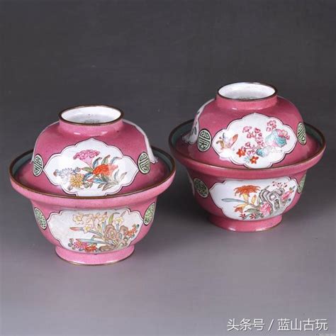 晚清 畫琺瑯 茶碗 2套 每日頭條