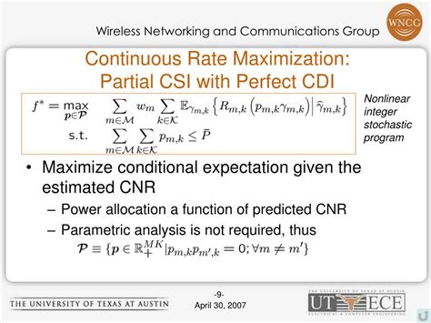 Ppt Ofdma Downlink Resource Allocation For Ergodic Capacity Maximization With Imperfect