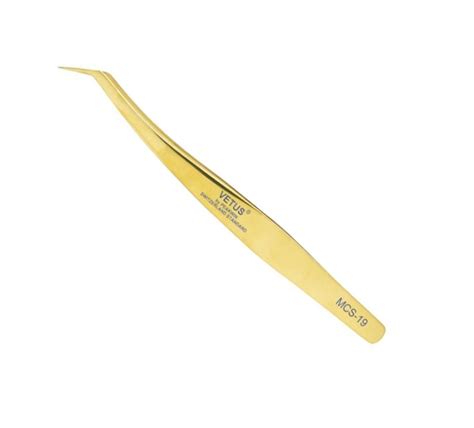 Vetus Gold Angled Tweezer Mcs 19 Ozlash Supplies
