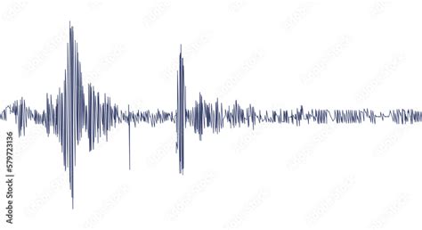 Seismogram Of Seismic Activity Or Lie Detector Record Earthquake Or Audio Wave Diagram