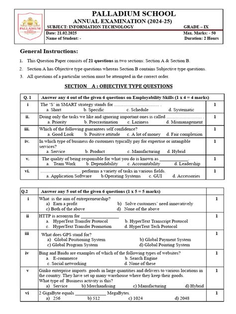 G 9 Preboard 1 Q Paper Pdf Computing Software