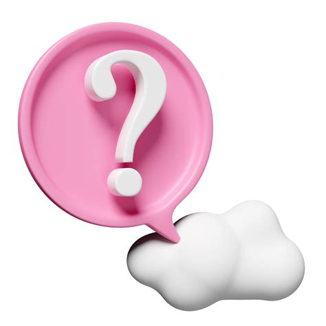 3d White Question Mark Symbol For Social Media Notification Icon With