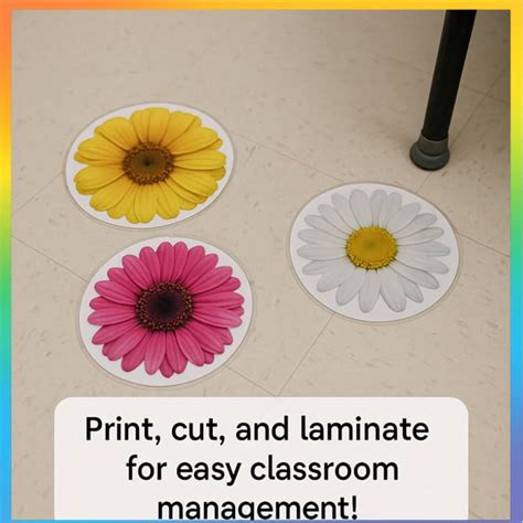 Flower Line Up Spots Classroom Management Tool 22 Real Photo Designs