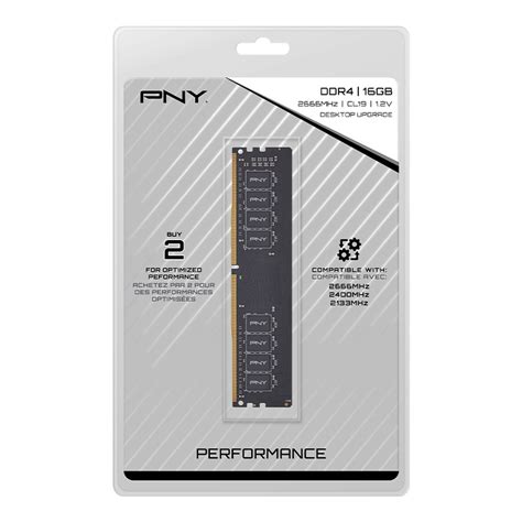 Pny 16gb Performance Ddr4 2666mhz Dimm Desktop Ram