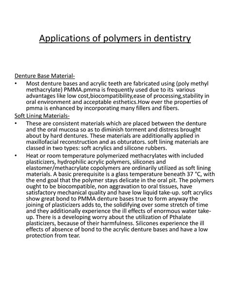 Dental Polymerspptx