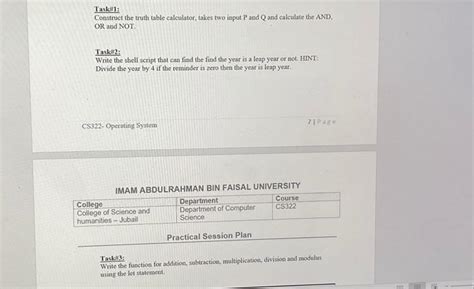 Solved Task1 Construct The Truth Table Calculator Takes