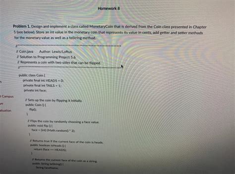 Solved Homework 8 Problem 1 Design And Implement A Class