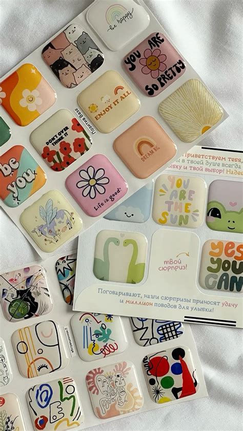 Стикеры на телефон • эстетика • наклейки • тренд • 3d стикеры • наклейки на чехол Поделки