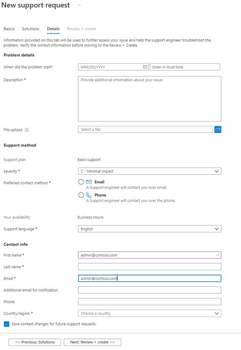 How To Create An Azure Support Request For An Enterprise Agreement Issue Microsoft Cost