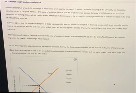 solved suppose the market price of chicken wings in a