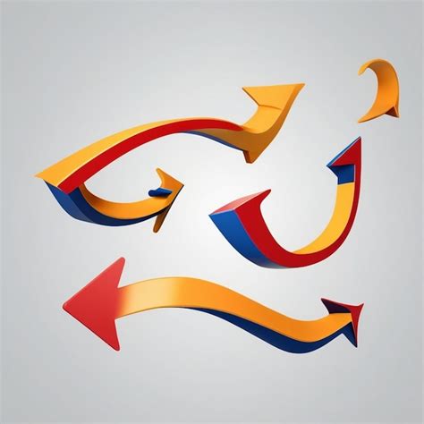 Curved Arrow Icon Vector Set AI Generative Premium AI Generated Image