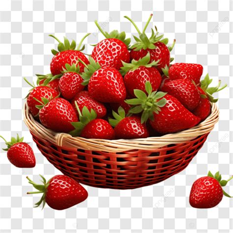 딸기가 가득한 바구니 신선한 딸기 잘 익은 딸기 딸기 바구니 Png 일러스트 및 이미지 에 대한 무료 다운로드 Pngtree