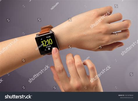 Naked Female Hand Smart Wristwatch Digital Stock Photo Shutterstock