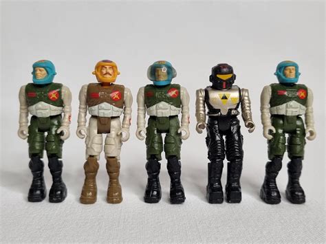 Set Of 5 Vintage Starcom Action Figures Captain Vic Dakota Hayes