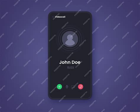 전화 화상 통화 모바일 회의 개인 또는 비즈니스 대화 벡터 스마트폰 디스플레이 템플릿을 위한 화면 버튼 Ui 응용 프로그램 모형이 있는 현실적인 통신 인터페이스 프리미엄 벡터