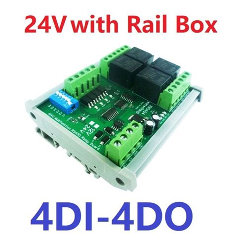Channel DI DO PLC IO Expanding Module Modbus RTU RS Relay Switch Board DC V For Smart